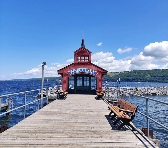 Seneca Lake spreads out before you, proving that New York's got more than just concrete canyons.