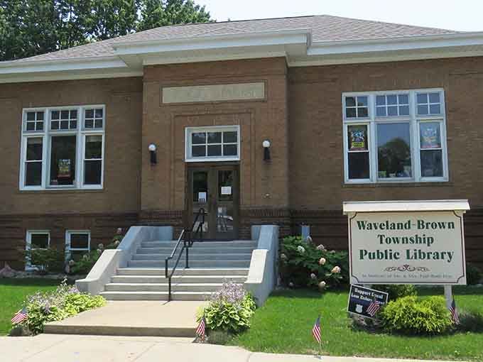 The Carnegie Library stands as a beautiful reminder that even tiny towns valued knowledge and community gathering.