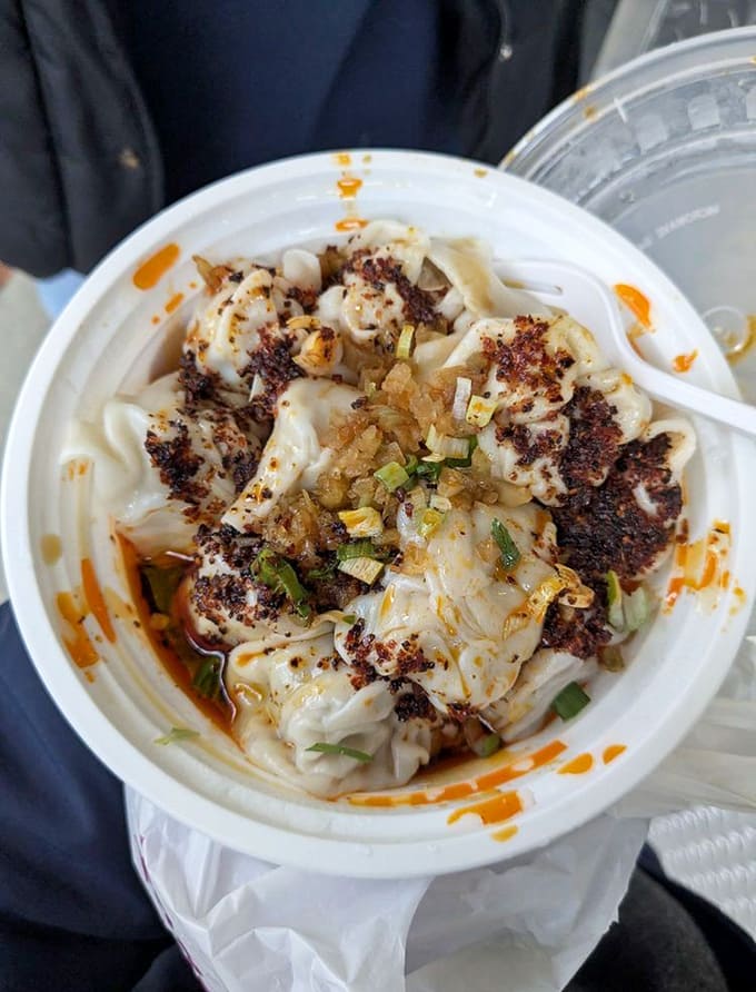 Each wonton is a perfectly wrapped present of pork, waiting to make your taste buds tingle.