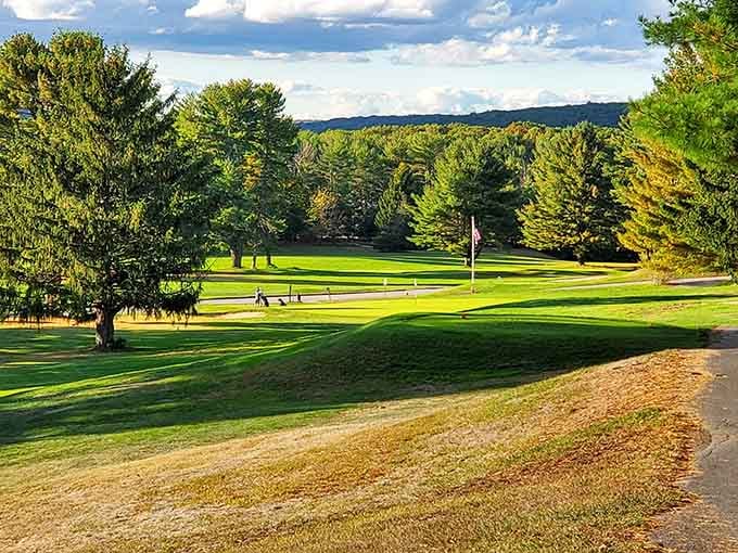 Rolling greens and distant hills make this course perfect for those who golf more for scenery than their handicap score.
