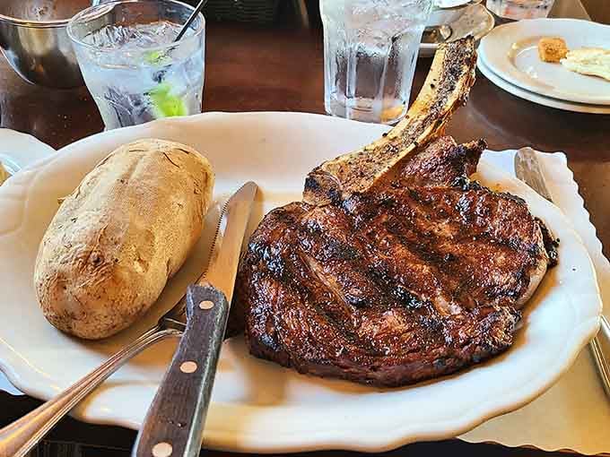 A bone-in ribeye this beautiful deserves its own portrait, and possibly its own fan club while we're at it.
