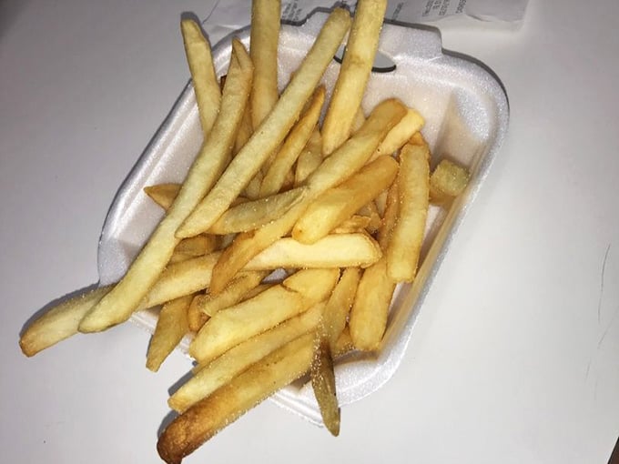Classic fries in a classic basket, because some things don't need reimagining or deconstructing or whatever.