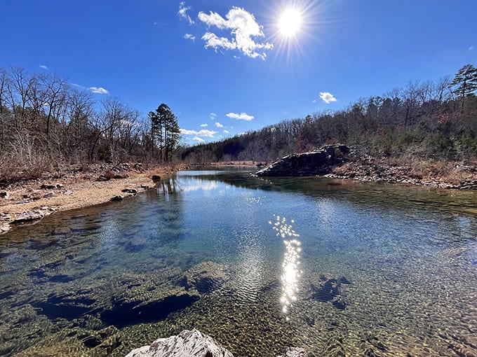 Winter reveals the park's quieter personality&mdash;crystal clear waters reflecting bare branches while patiently waiting for summer swimmers to return.