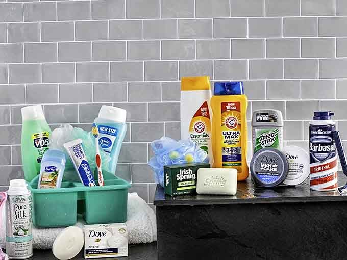 Name-brand personal care products lined up like old friends at a reunion. Who said looking good had to cost a fortune?