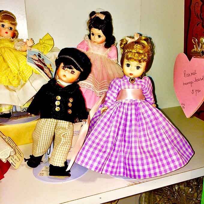 These vintage dolls aren't just staring into your soul&mdash;they're silently judging your outfit choices from across the decades. Perfectly preserved childhood companions waiting for their next adventure.