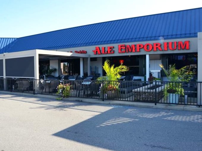 The blue exterior hints at the treasure trove of flavors waiting inside this establishment.