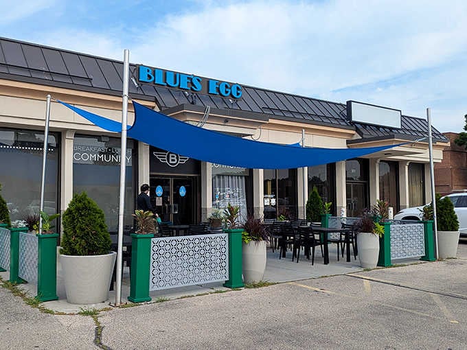 Behind this modern blue facade lies breakfast nirvana that'll make you rethink everything you know about morning meals.