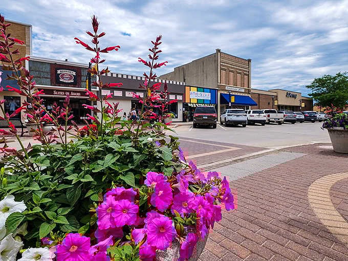 Carroll's downtown blooms with both flowers and opportunity&mdash;vibrant planters frame storefronts where your dollar stretches further than your morning walk.