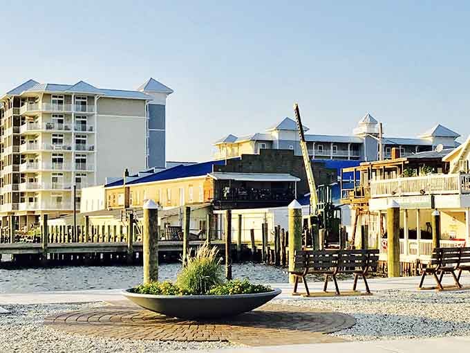 Waterfront dining and marina views create that perfect coastal atmosphere without requiring a yacht club membership.