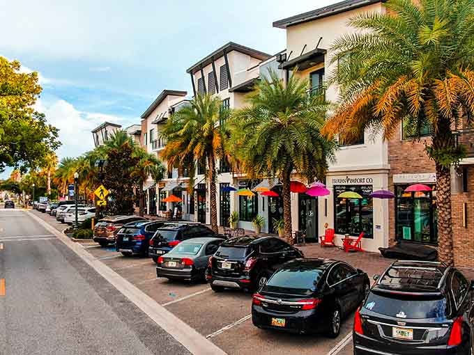 Colorful awnings and bustling sidewalks signal a main street that's thriving, not just surviving in our modern world today.