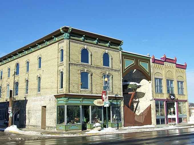 Fort Atkinson's historic downtown buildings house local businesses where prices remain reasonable, helping stretch your monthly budget further.