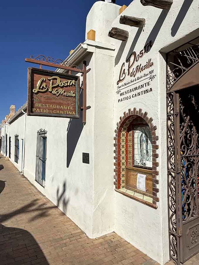 La Posta's historic white walls have welcomed hungry travelers since stagecoach days. If these walls could talk, they'd say "try the enchiladas!"