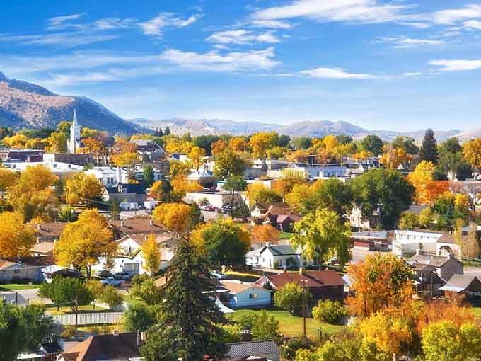 Fall colors paint the valley in gold and orange, nature's free show for residents who chose wisely.