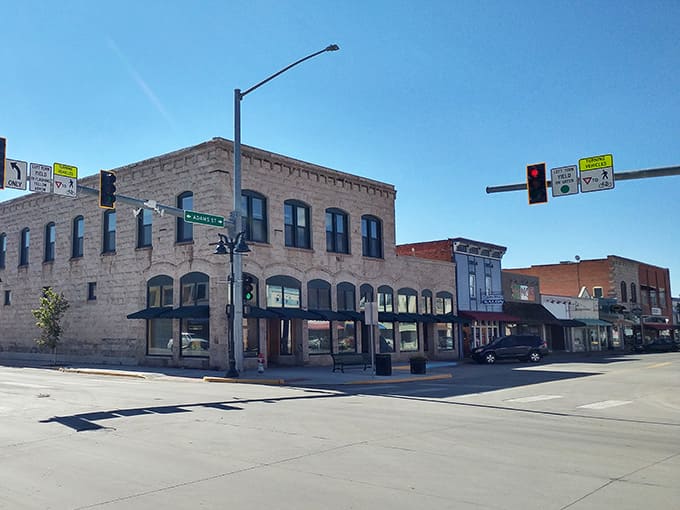 Monte Vista streets welcome you with historic charm and bright blue skies, offering a perfect corner for your next afternoon stroll.