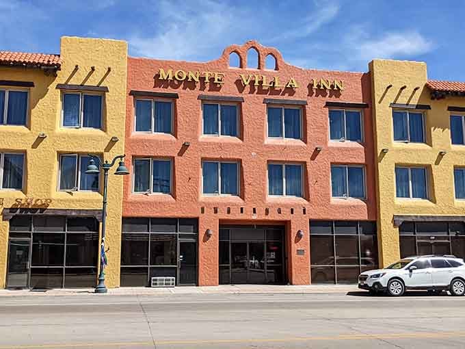 The colorful Monte Villa Inn brings southwestern charm to Monte Vista, where rents remain under $750.