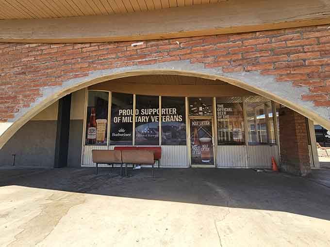 Old Time Pizza's distinctive arched entryway has welcomed hungry miners and families for generations. A true small-town institution!