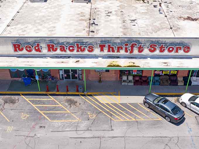 The bird's-eye view reveals just how massive this treasure trove really is&mdash;your trunk won't know what hit it.