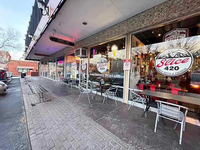 Simple storefront, extraordinary pizza - sometimes the best treasures hide in plain sight.