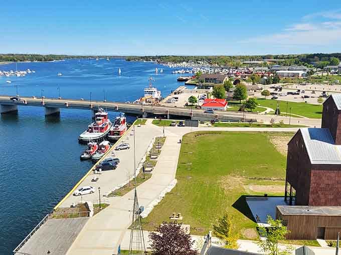 Sturgeon Bay's waterfront sparkles with boats and possibilities, where working harbors still define the town's authentic character.