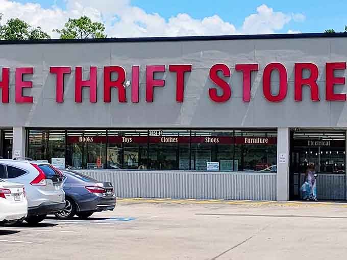 "The Thrift Store" keeps it simple with their straightforward signage. Sometimes the best places don't need fancy names!