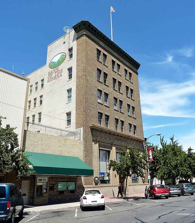 Historic buildings line Visalia's downtown streets, where Central Valley charm meets surprisingly sophisticated small-city culture and affordable groceries.