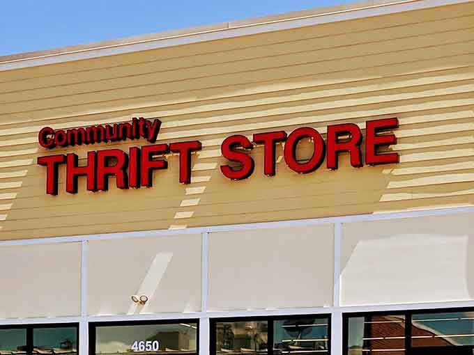 The clean storefront design and generous windows invite you to discover how shopping secondhand strengthens your entire community beautifully.