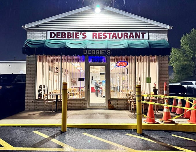 When a restaurant glows this invitingly at dusk, with curtains framing the warm light inside, you know it's special.