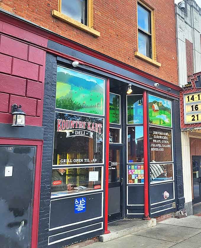 The brick storefront with its colorful windows houses sandwich architects who build edible masterpieces worth waiting in line for.