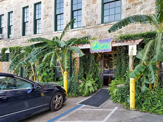 Those cascading vines transform an ordinary storefront into something straight out of a fairy tale garden.
