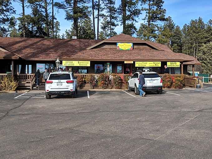 Where roadside charm meets comfort food cravings&mdash;this rustic gem beckons hungry travelers with promises of homestyle satisfaction.