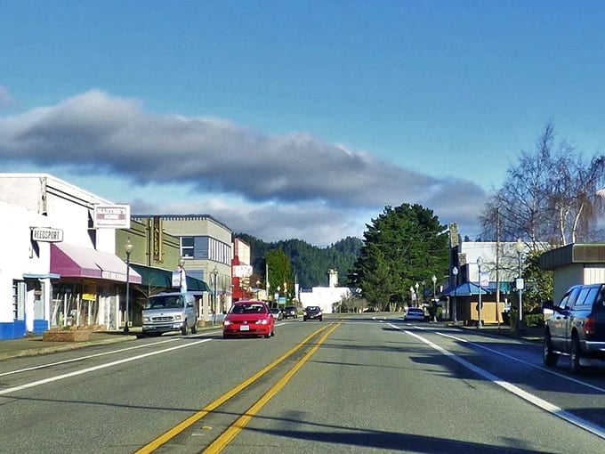 Dramatic clouds roll over downtown as everyday life continues at a pace that feels wonderfully human.