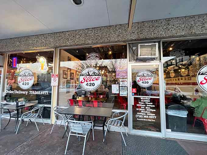 Clean lines and big windows reveal the magic happening inside this Colorado Springs slice shop.
