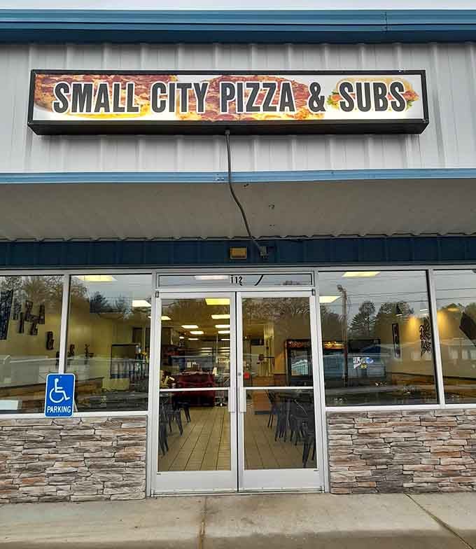 Behind those glass doors lies pizza nirvana. The no-frills approach means they're putting all their energy where it counts—in the dough!