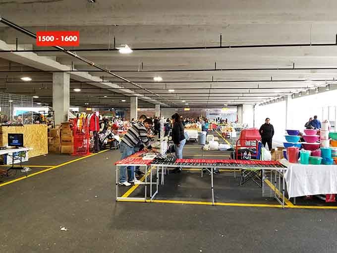 Numbered sections help you navigate this indoor marketplace, though wandering aimlessly often leads to the best unexpected discoveries.