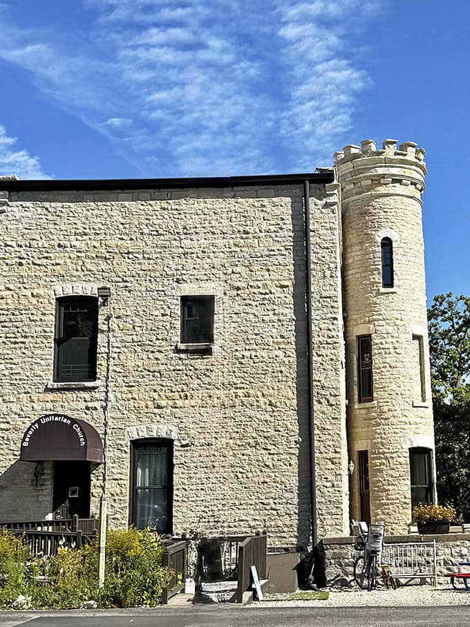 The Givins Castle's distinctive turret and battlements bring a touch of medieval Ireland to the streets of Chicago.