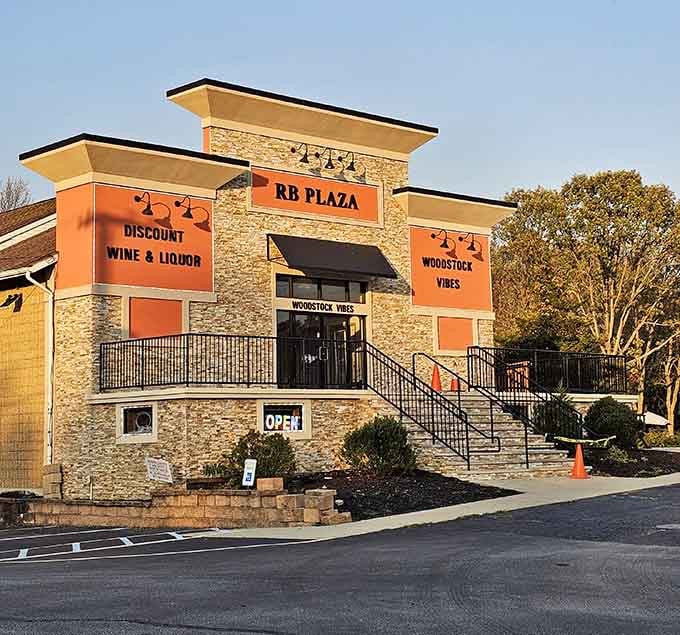 Golden hour sunlight hits the stone and stucco exterior, making this plaza look like a treasure hunter's final destination.