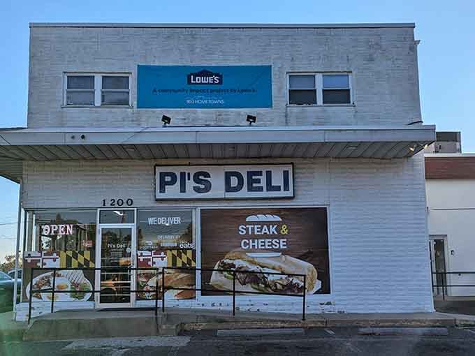 The classic two-story deli building stands proud, promising neighborhood-favorite sandwiches that have earned their loyal following through consistent quality.
