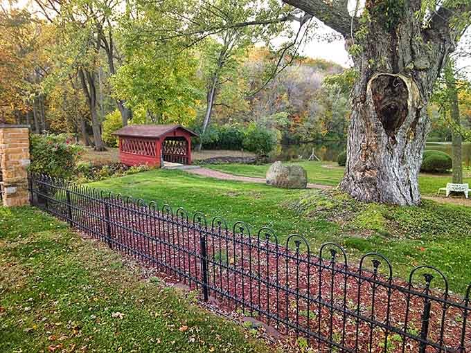 The grounds feature outbuildings and landscapes that reveal how a working estate actually functioned in 1800s Ohio.