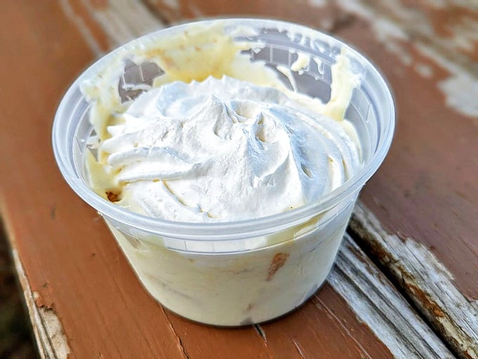 Banana pudding that doesn't need reinvention or a fancy chef's interpretation&mdash;just honest-to-goodness creamy nostalgia in a plastic cup.