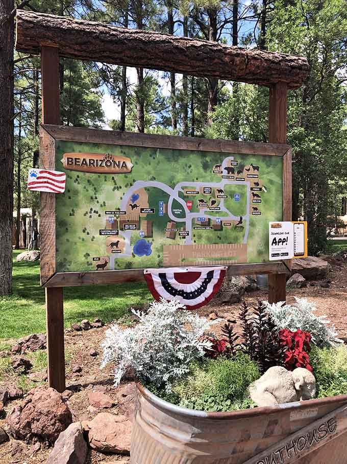 This park map shows you're in for quite the adventure, with more stops than a cross-country road trip.