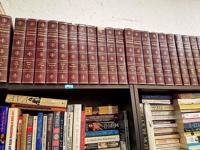 Encyclopedia sets like these remind us that before Google, knowledge came in matching burgundy volumes that looked impressive on shelves.