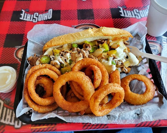 That Philly cheesesteak loaded with peppers and onions knows exactly what it's doing to your taste buds.