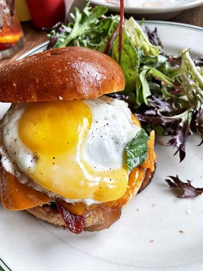 The burger that ruins all other burgers&mdash;crowned with a perfectly runny egg that creates the sauce dreams are made of.