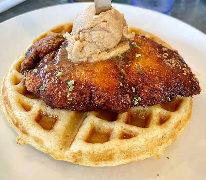 Chicken and waffles: the sweet and savory marriage that makes you wonder why these two ever spent time apart.
