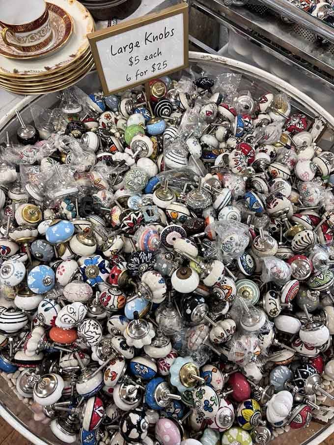 Hundreds of vintage knobs proving that even the smallest details deserved craftsmanship back in the good old days.