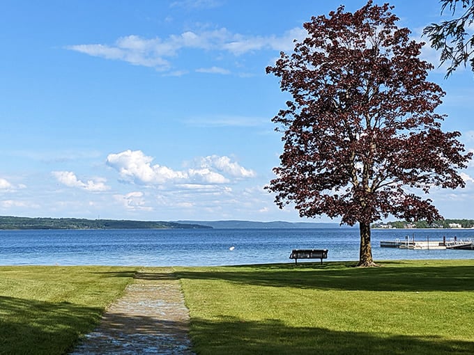 Ferry Beach Park offers that classic Lake Michigan experience where the water's so clear you'll question if it's real.
