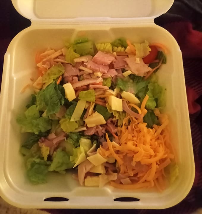 Even the chef salad gets the Just Hamburgers treatment &ndash; generous, unpretentious, and exactly what you want when you're pretending to be healthy but still craving flavor.