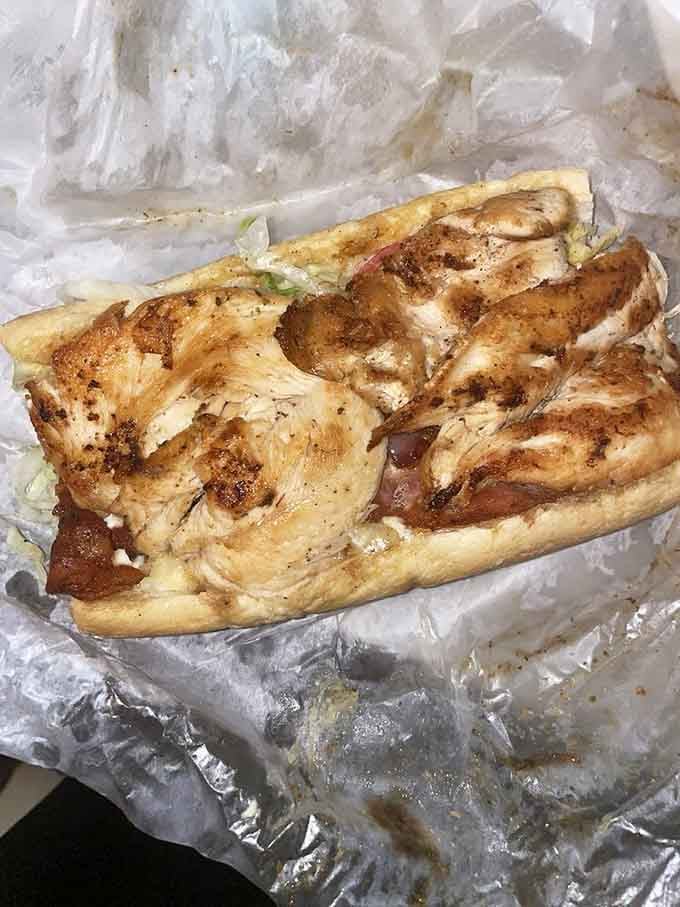 This chicken sandwich isn't trying to start a Twitter war; it's too busy being delicious in its unassuming, melty glory.