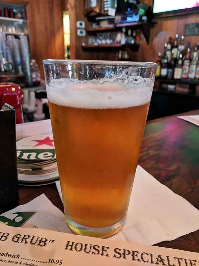 That cold craft beer with the perfect head of foam is exactly what those steak tips have been waiting for.