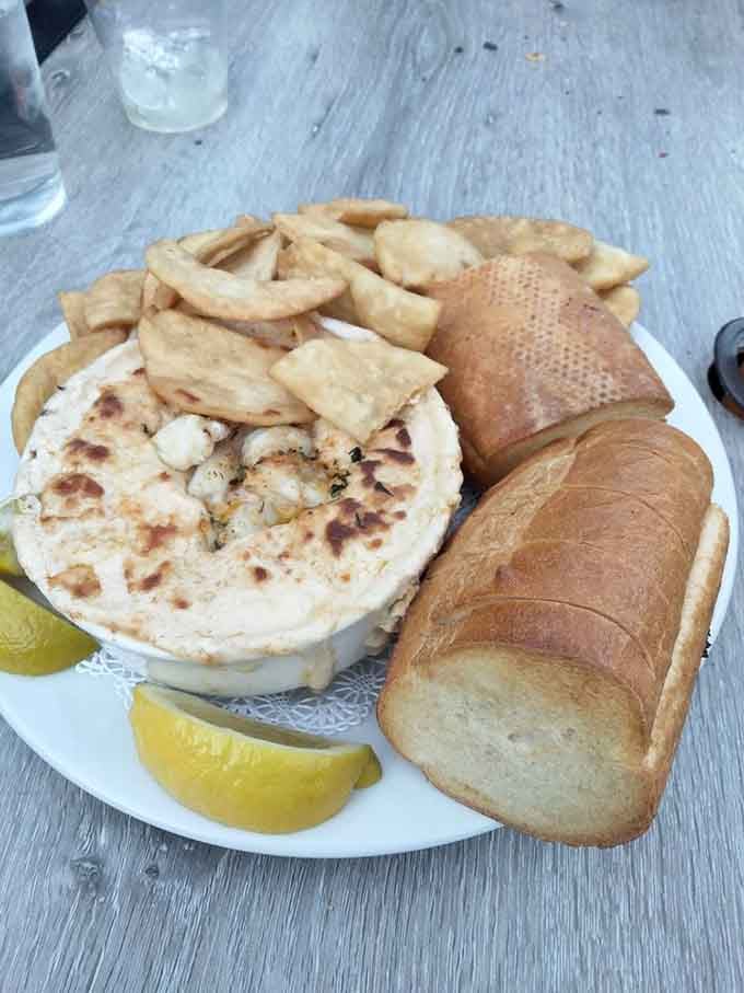 Crab dip that's worth fighting your dining companions over&mdash;creamy, bubbling hot, and demanding to be scooped up with that crusty bread.